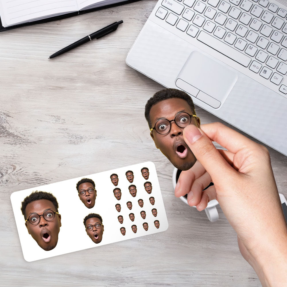 Custom Face Stickers Sheet Die Cut Stickers | Custom Face Stickers ...