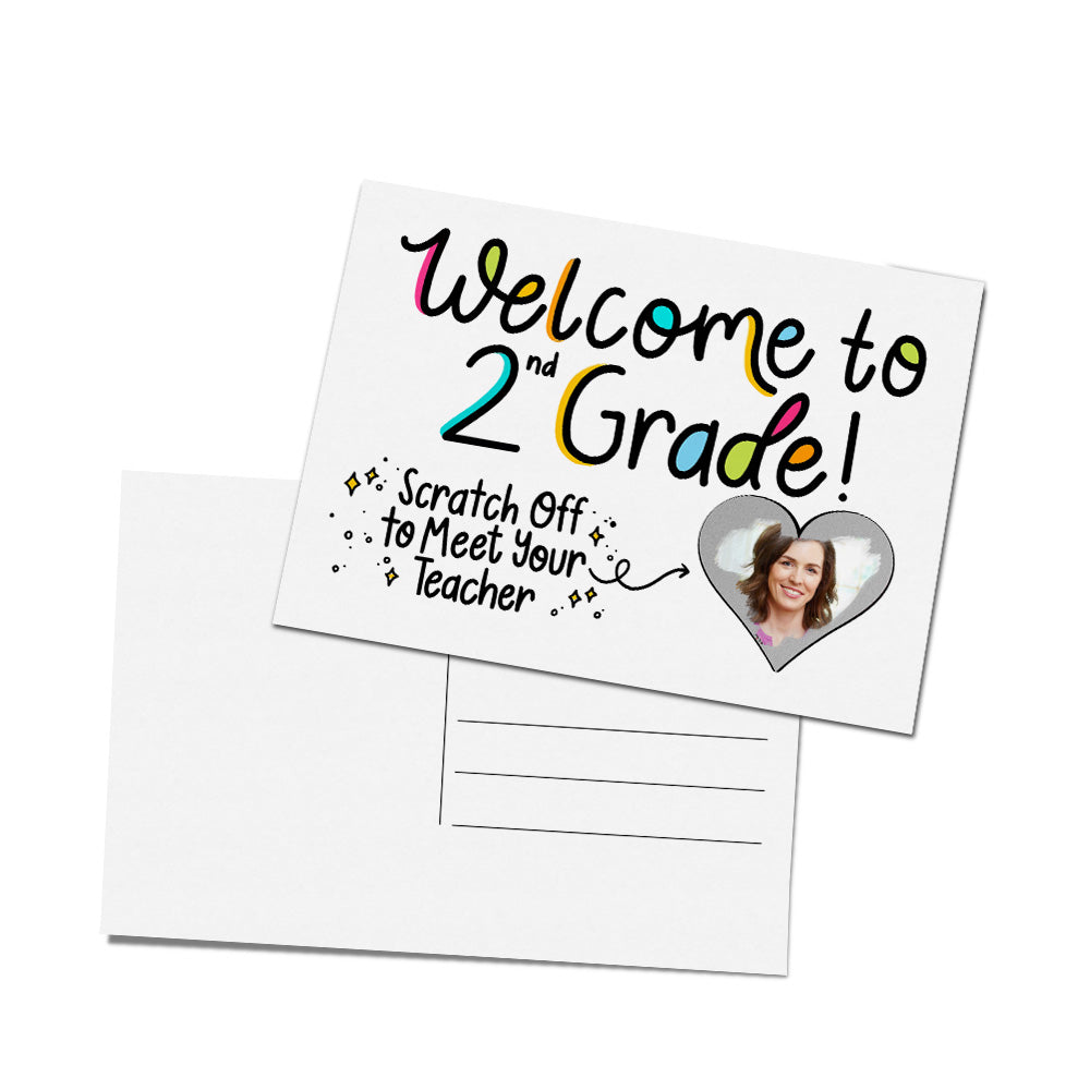 Custom Photo Teacher Reveal Scratch Card Personalized Meet the Teacher ...