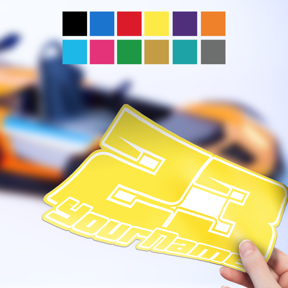 Motorcycle Racing Number Decals Custom Racing Numbers & Name - Vinyl S ...