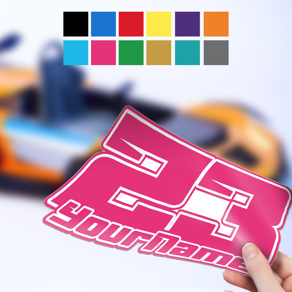 Custom Racing Numbers & Name - Vinyl Stickers Decals Dirt Bike Sticker ...