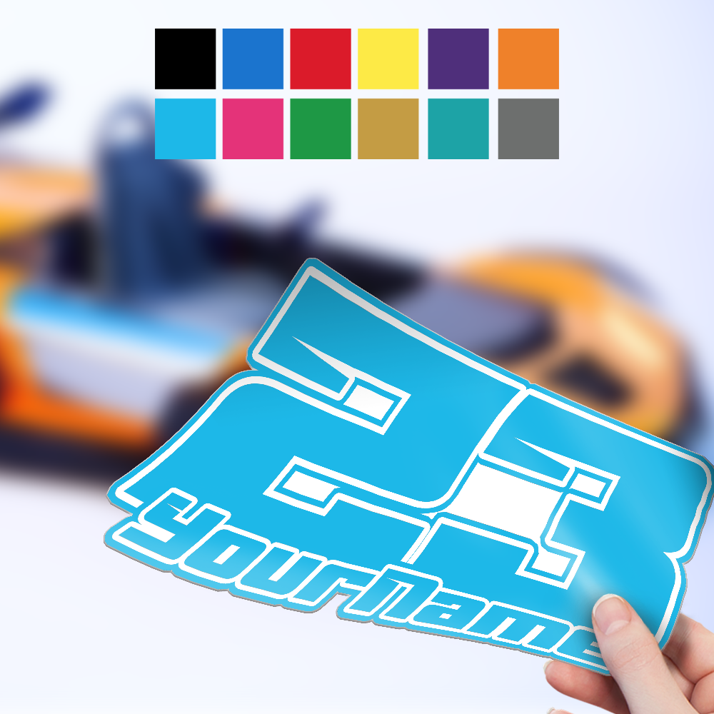 Custom Racing Numbers & Name - Vinyl Stickers Decals Dirt Bike Sticker ...