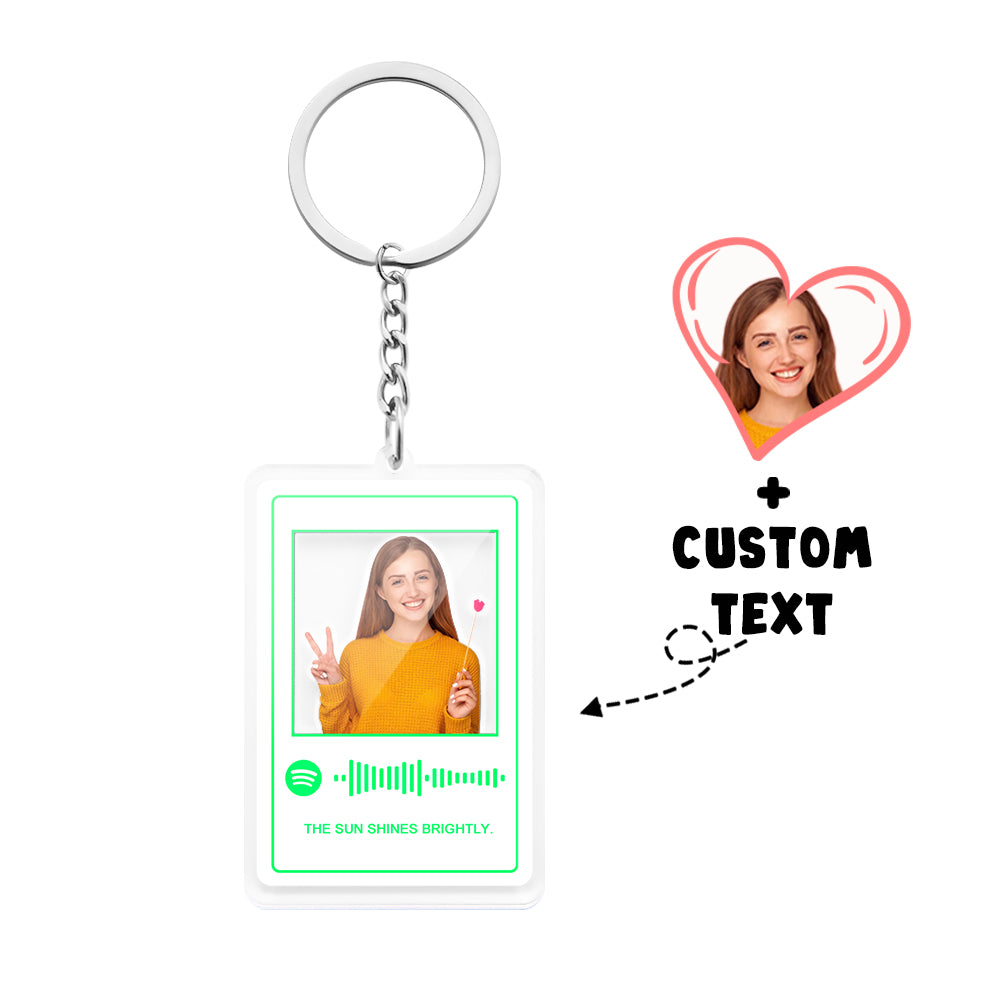 Scannable Custom Photo Spotify Code Keychain Acrylic Music Plaque ...