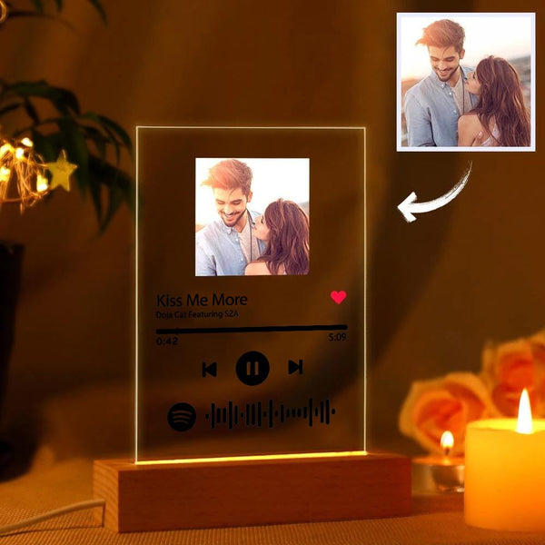 Custom Spotify Code Music Plaque Best Photo Gift For Boyfriend | Custom ...