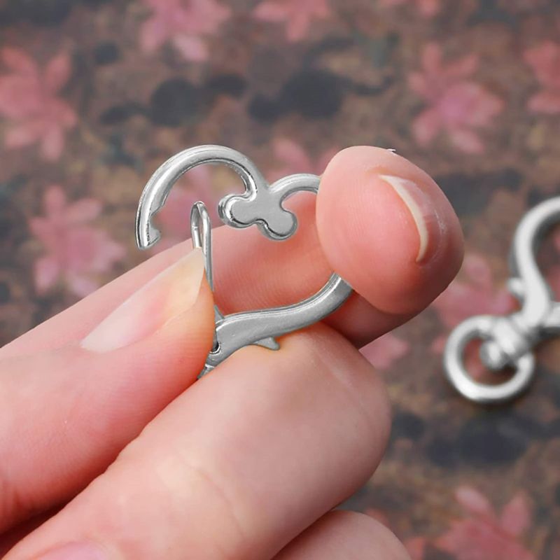 Heart-Shaped Swivel Snap Hook Key Buckle Metal Spring Snap Keychain ...