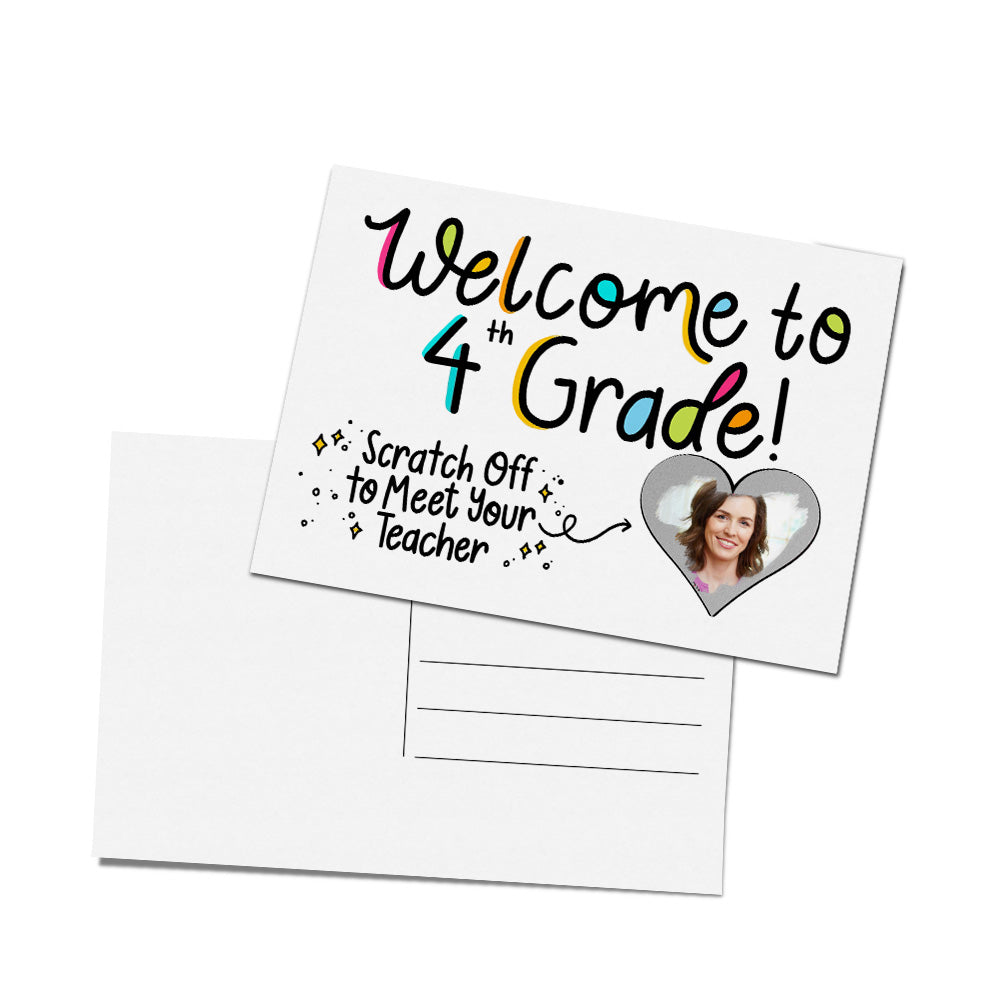 Custom Photo Teacher Reveal Scratch Card Personalized Meet the Teacher ...