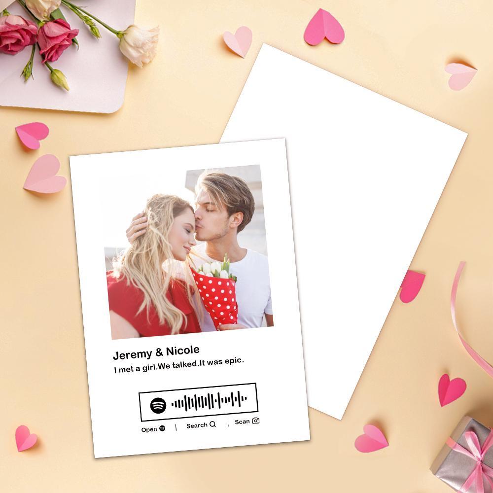 Custom Spotify Code Music Cards With Your Photo Gift For Music Lover ...