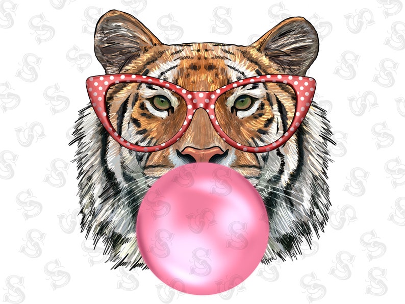 Tiger Bubblegum Svg High Quality Perfect for your Design | tigersvg.com