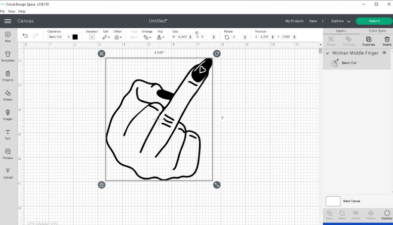 Middle Finger Svg, Female Middle Finger Silhouette Svg | Girl Power ...