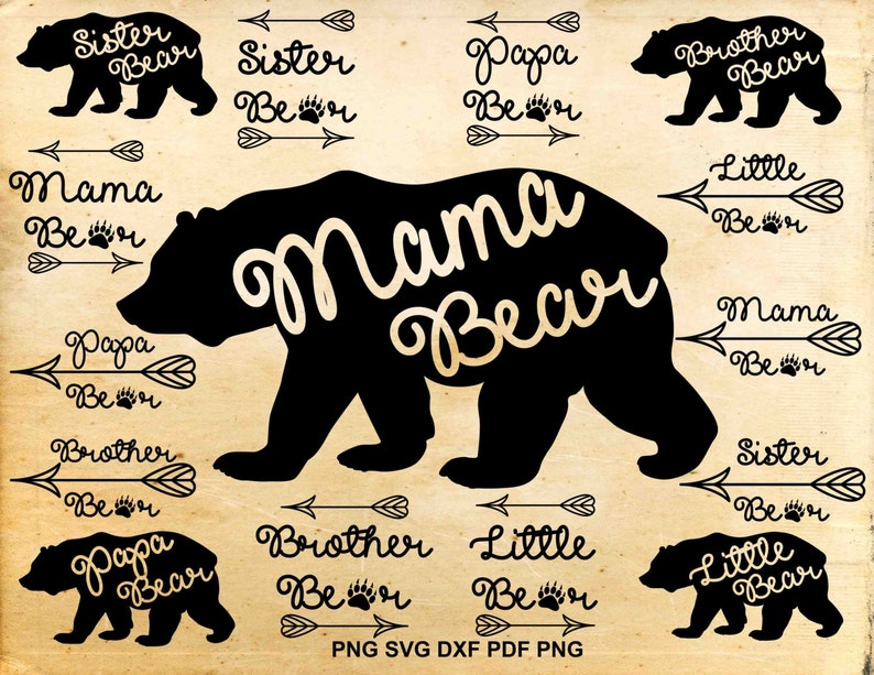 Mama Bear Papa Bear Svg, Bear Family Svg | mamabearsvg.com