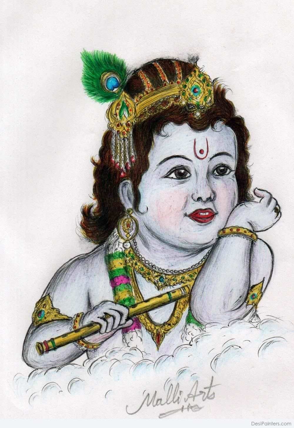 Krishna drawing images with colour store
