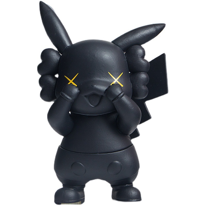 Kaws Figures, KAWS Pokémon Pikachu Black Yellow Silver 10cm | kaws ...