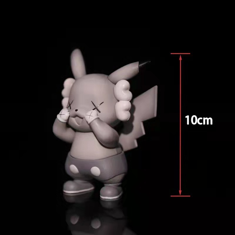 Kaws Figures, KAWS Pokémon Pikachu Black Yellow Silver 10cm | kaws ...