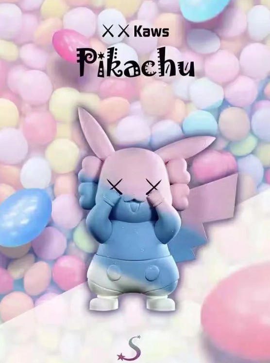 Kaws Figures, KAWS Pokémon Pikachu Black Yellow Silver 10cm | kaws ...