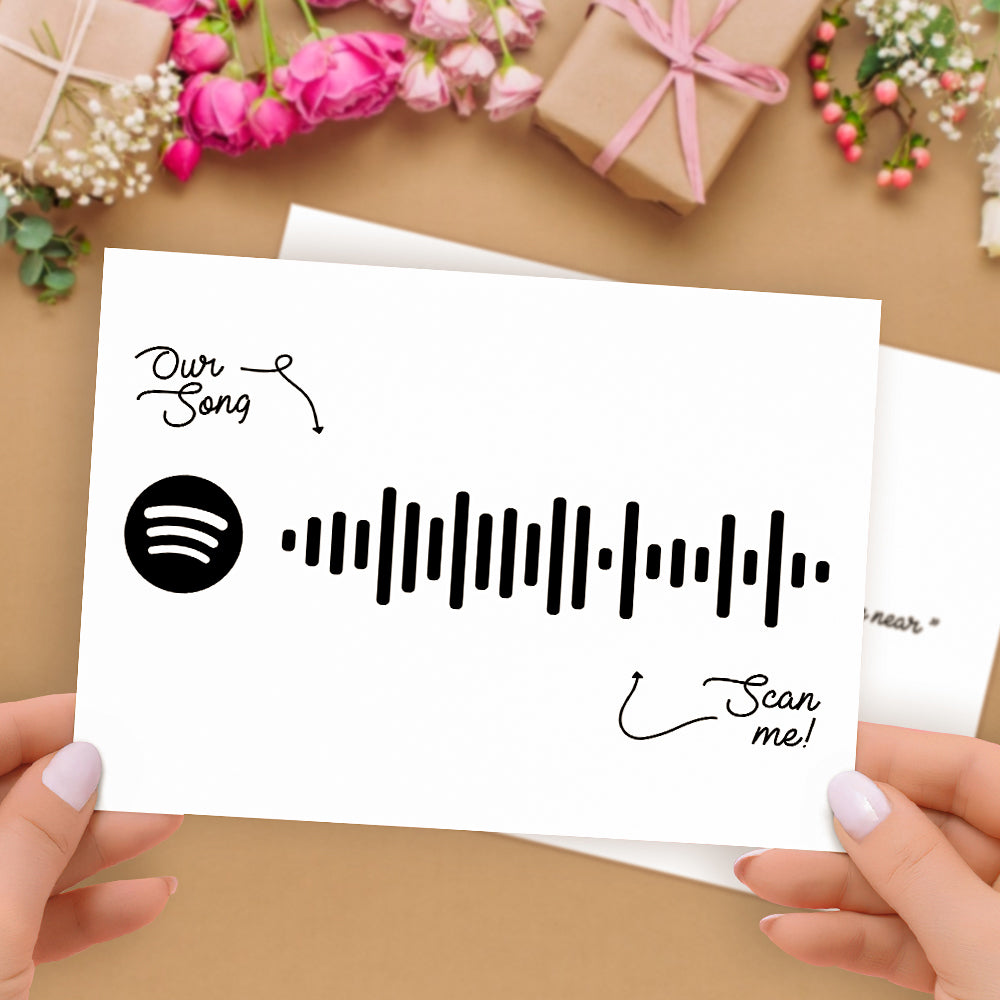 Custom Spotify Greet Card Engraved Greet Card Black | Spotify Glass Art ...