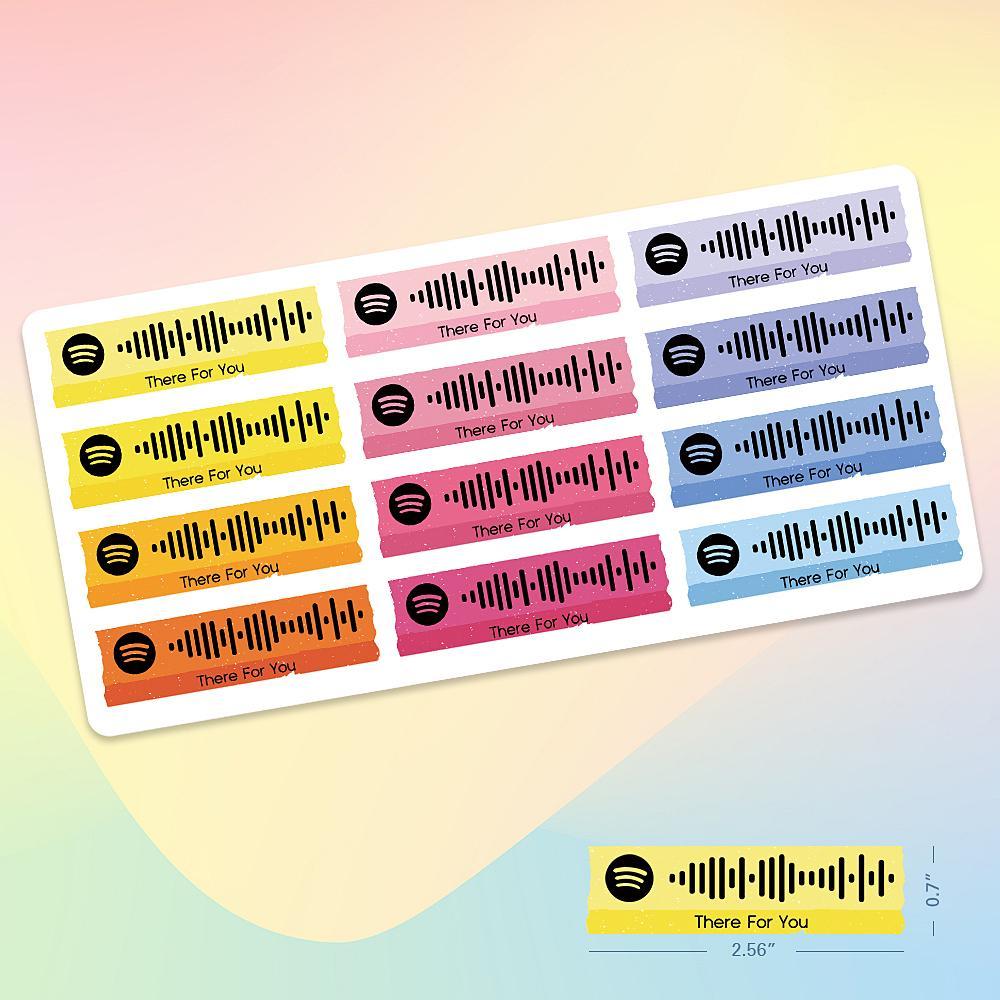 Custom Spotify Music Code Sticker Bar Sticker - Whole Sheet 20x40cm/7 ...