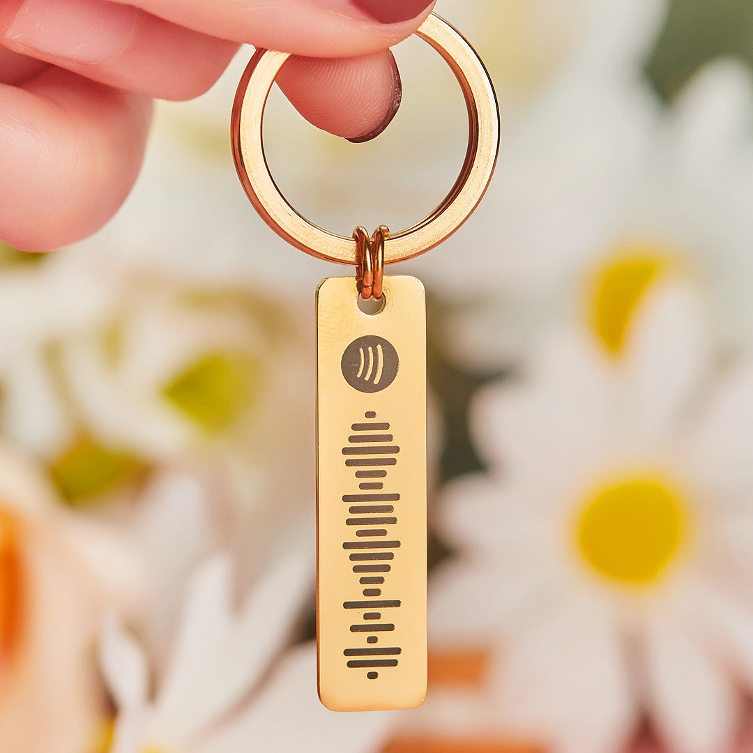 Llavero personalizado de acero inoxidable Spotify Code Music - Negro ...