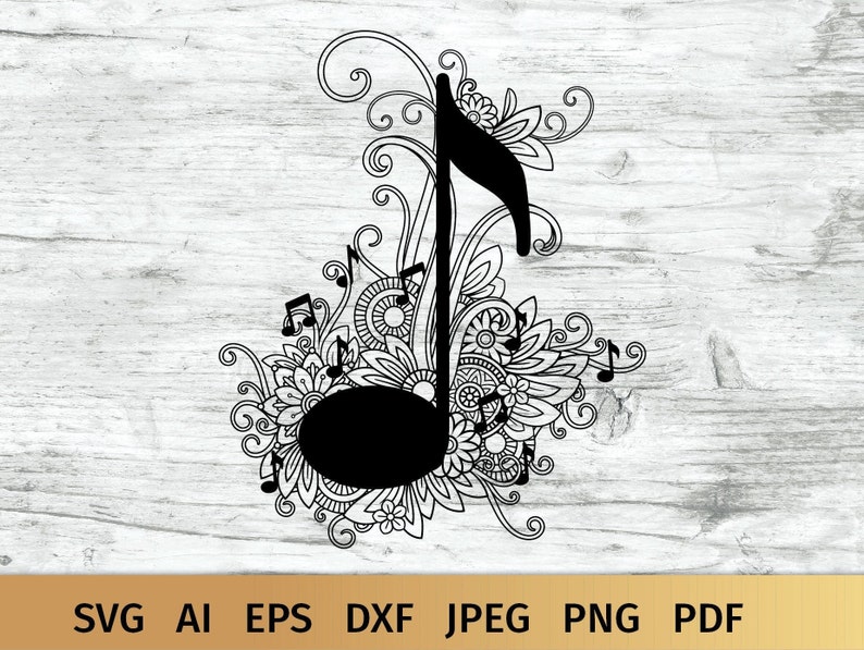 Fancy Music Notes Svg | musicnotessvg.com