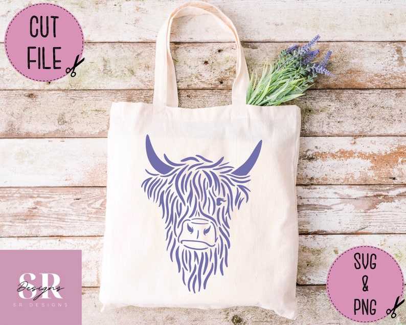Highland Cow Cut File Vinyl Highland Cow SVG | cowsvg.com