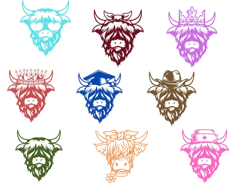 Highland Cow SVG Bull Head SVG Cow Shirt Svg File For Cricut | cowsvg.com