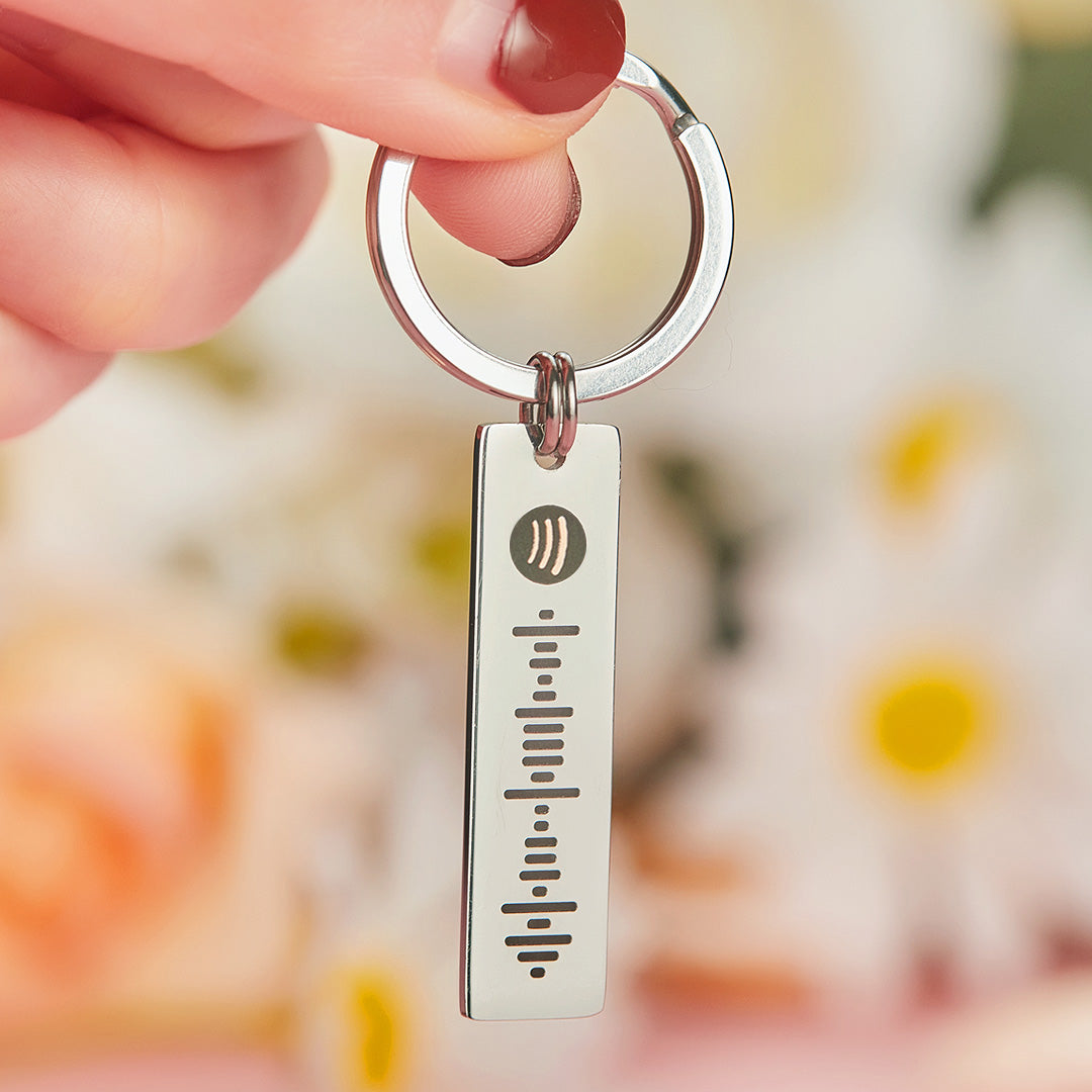 Custom Spotify Code Music Stainless Steel Keychain For Lover | Custom ...