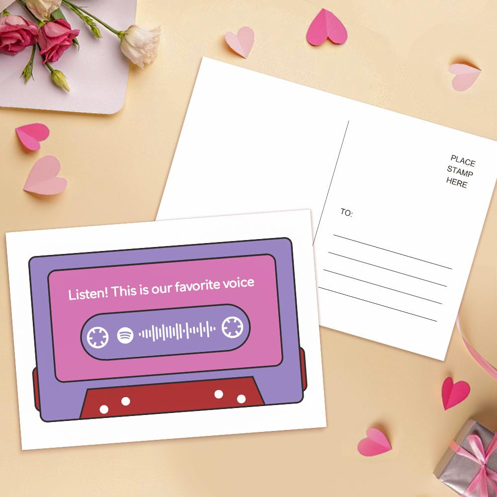 Custom spotify code Music Cards Magnetic Tape Style | MySpotifyGlass