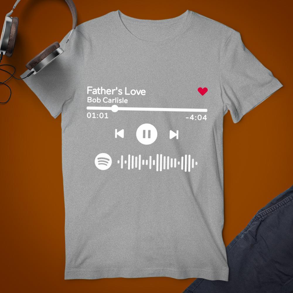 Custom Scannable Spotify Code T-shirt Engraved T-shirt Unique Gift ...