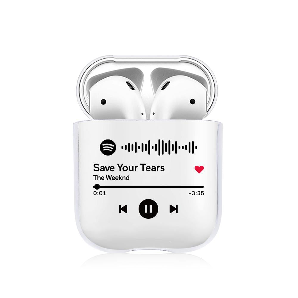 Custom Scannable Spotify Code Airpods 1 / 2 Case Transparent | Custom ...