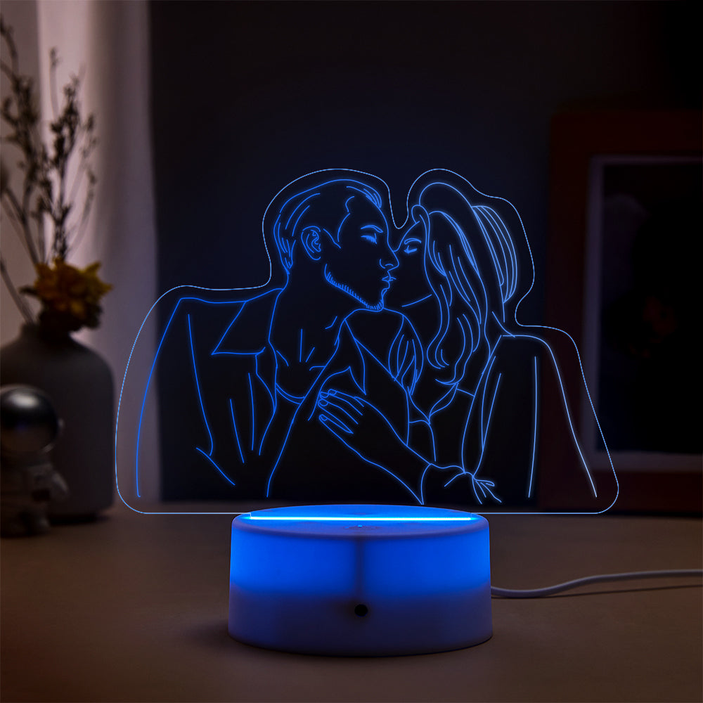 Custom Photo Lamp LED light Engraved Portrait Best Gifts For Her ...