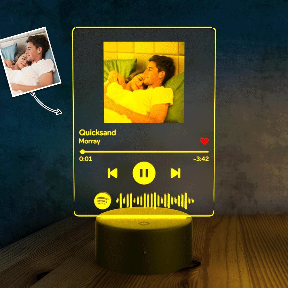 Spotify Glass 7 Colors Nightlight Music LED Lamp Custom Spotify Gift ...