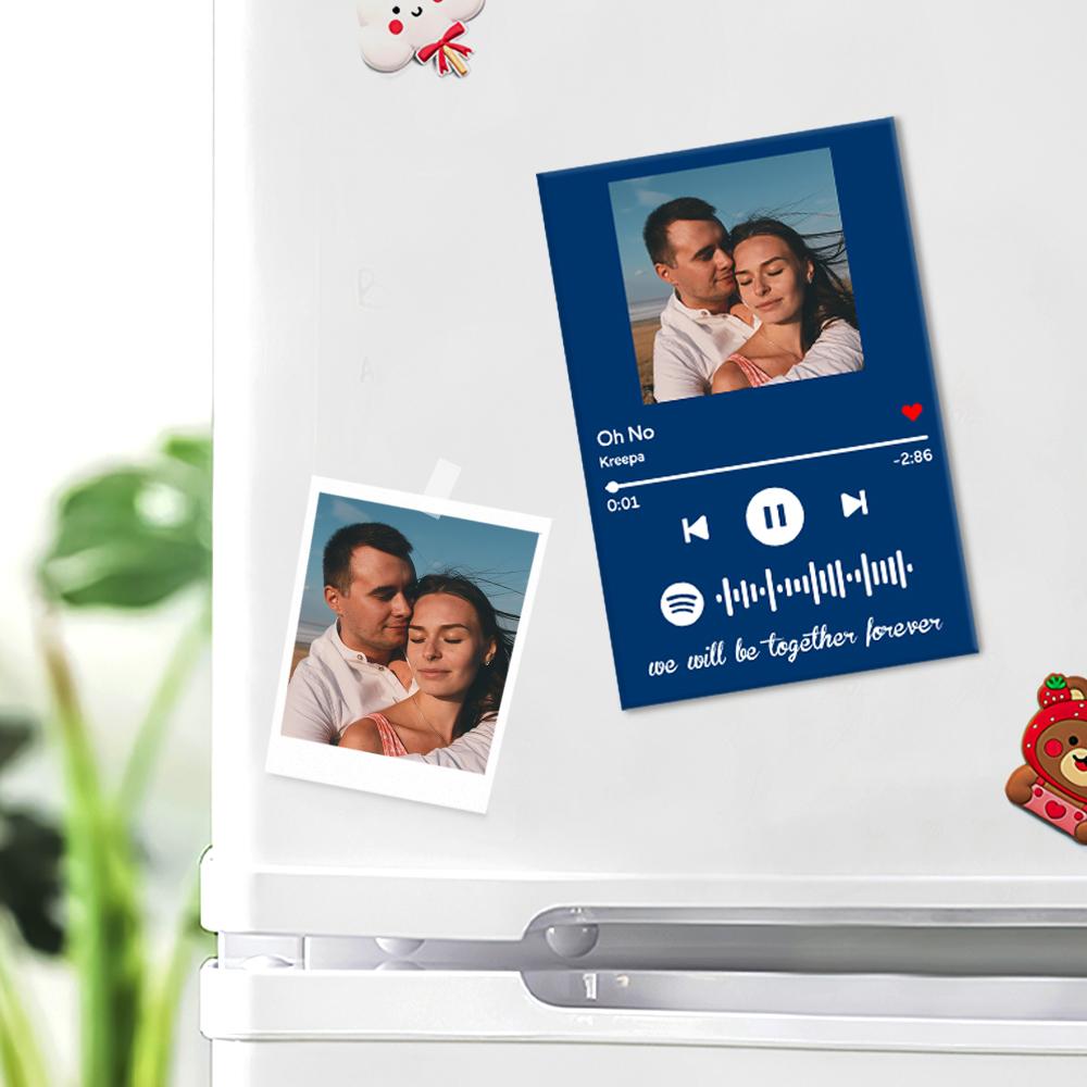 Custom Spotify Code Music Song Fridge Magnet With Text - Green ...