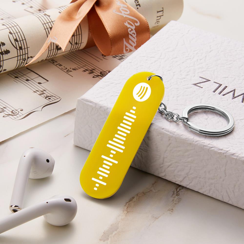 Custom Spotify Code Keychain Scannable Music Keychain Acrylic ...