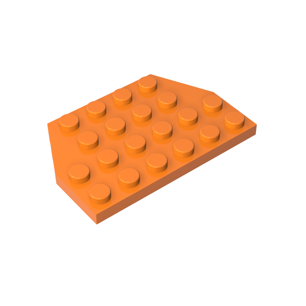 Wedge Plate 4 x 6 Cut Corners – mygobricks.com
