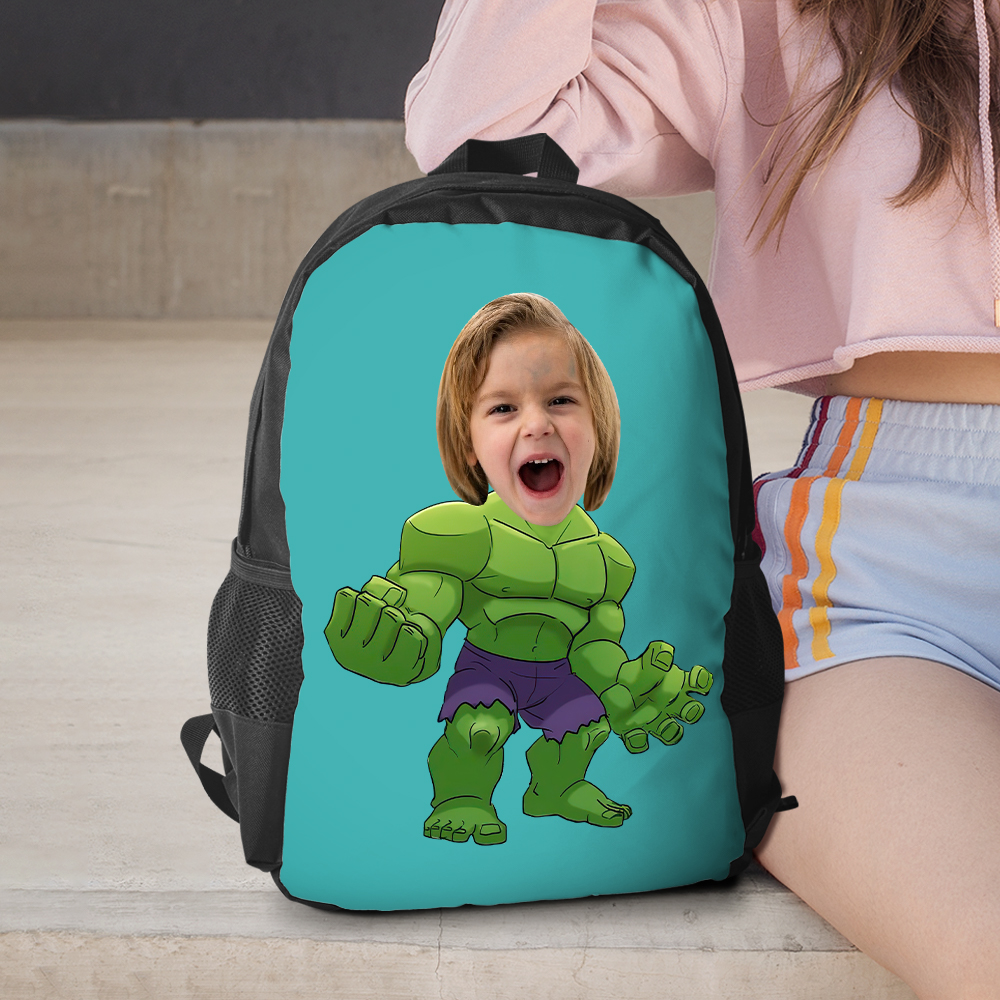 Back to School Gifts Custom Photo Backpacks Unique Hulk Gifts ...