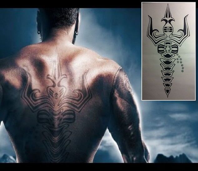 Trident Back Tattoo