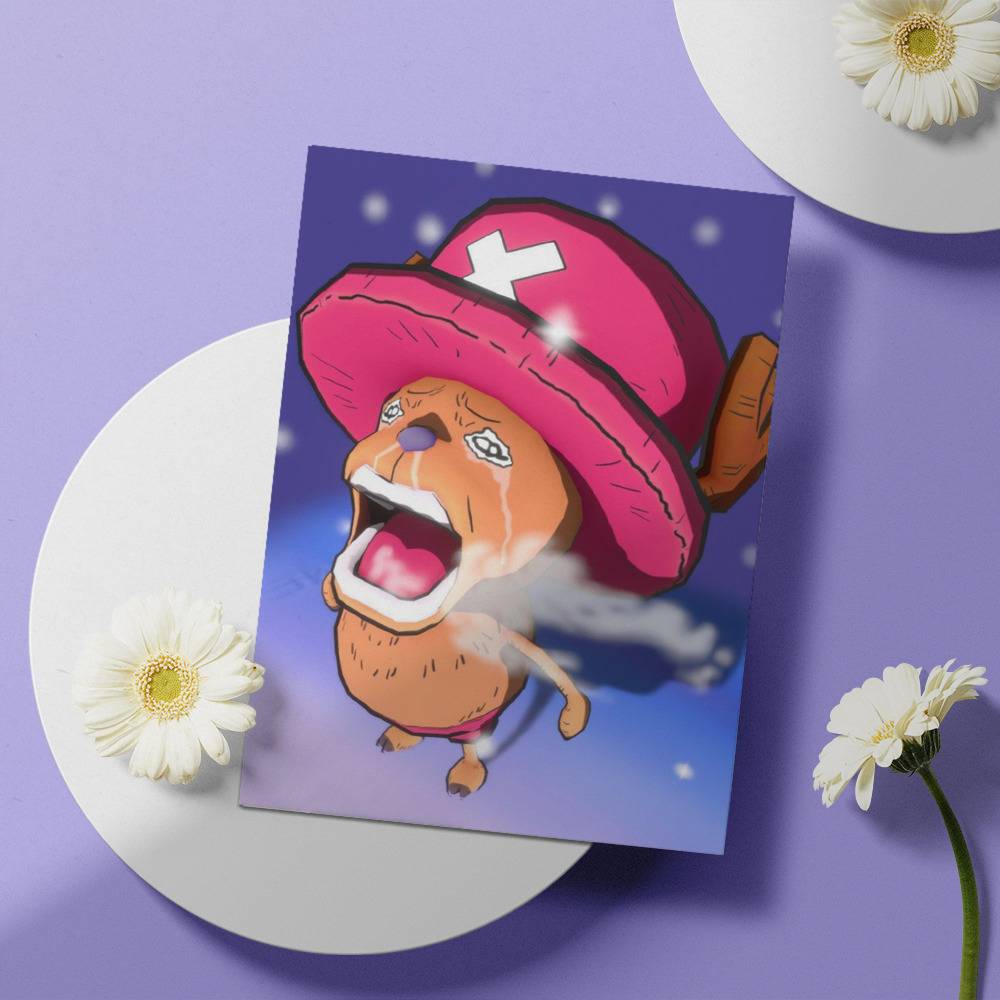 Chopper Crying Meme Photocard | choppercryingmeme.store