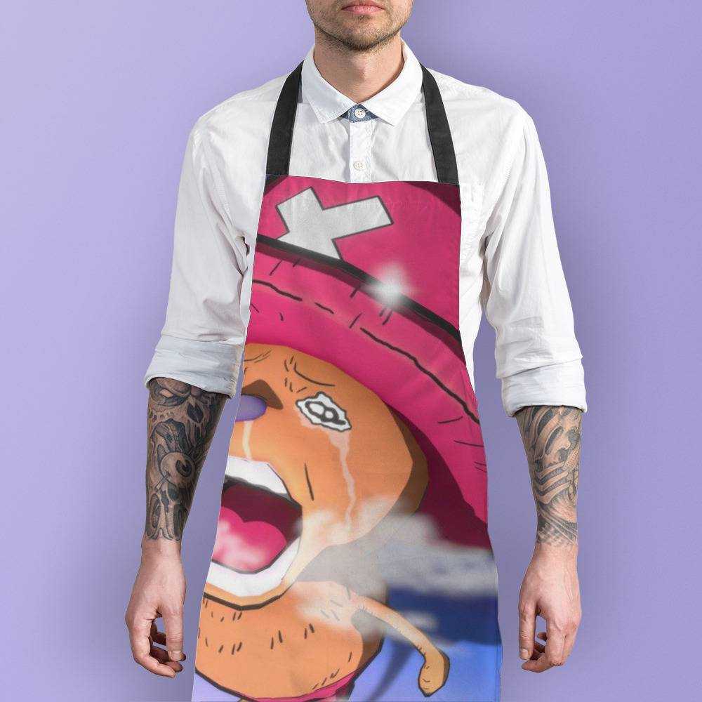 Chopper Crying Meme Apron One Piece Apron | choppercryingmeme.store