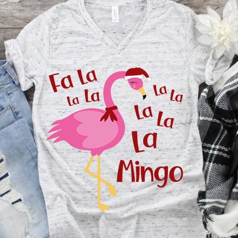 Christmas Flamingo Svg | flamingosvg.com