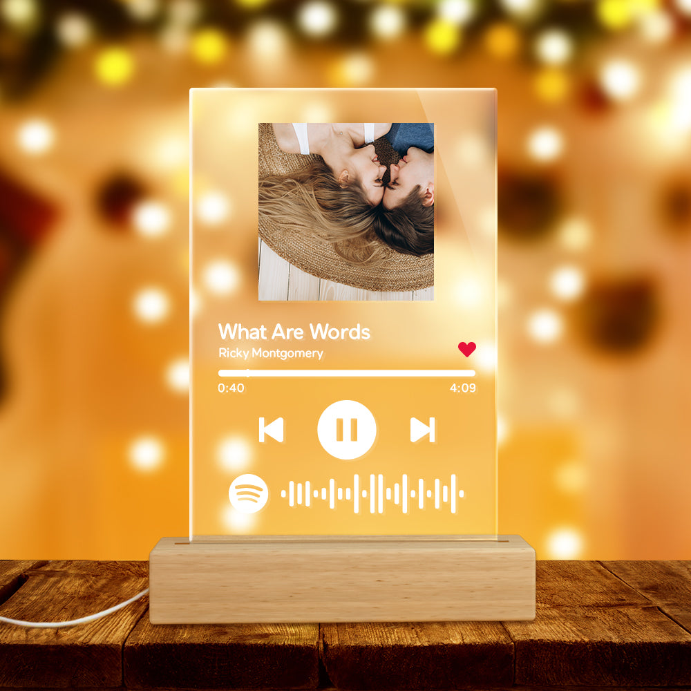 Print Your Song Spotify Plaque Anniversary Gift Song Plaque Photo Frame ...