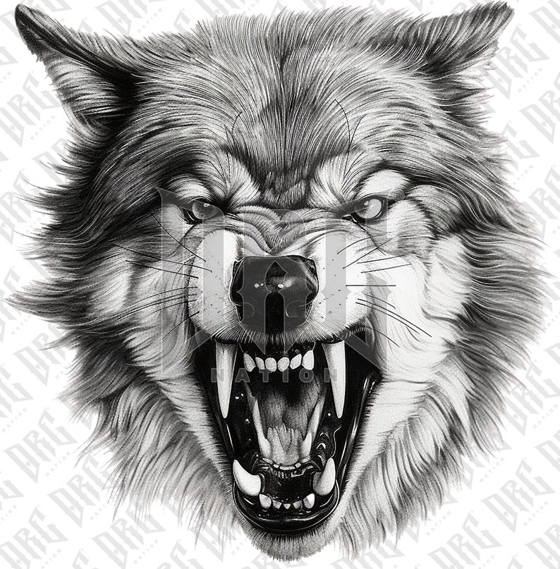 Angry Wolf Sublimation Design Svg Unlimited Visualization Effects ...