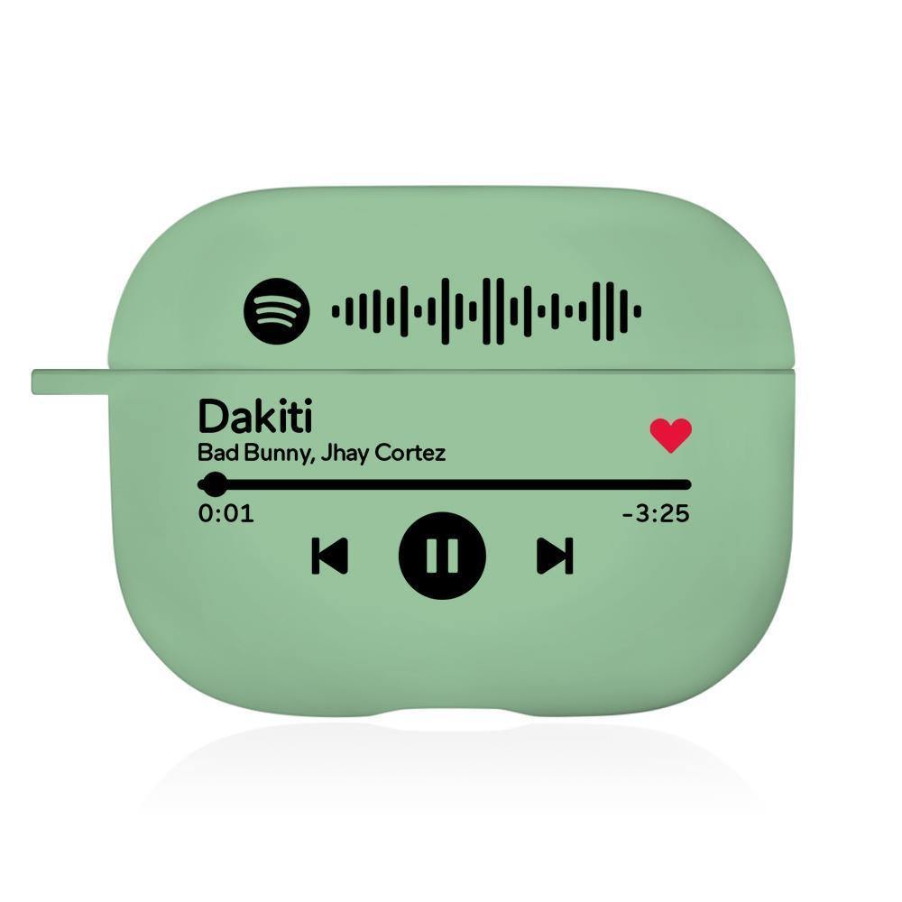 Etui Airpods Code Spotify Scannable Etui Airpods Bleu Clair Gravé ...