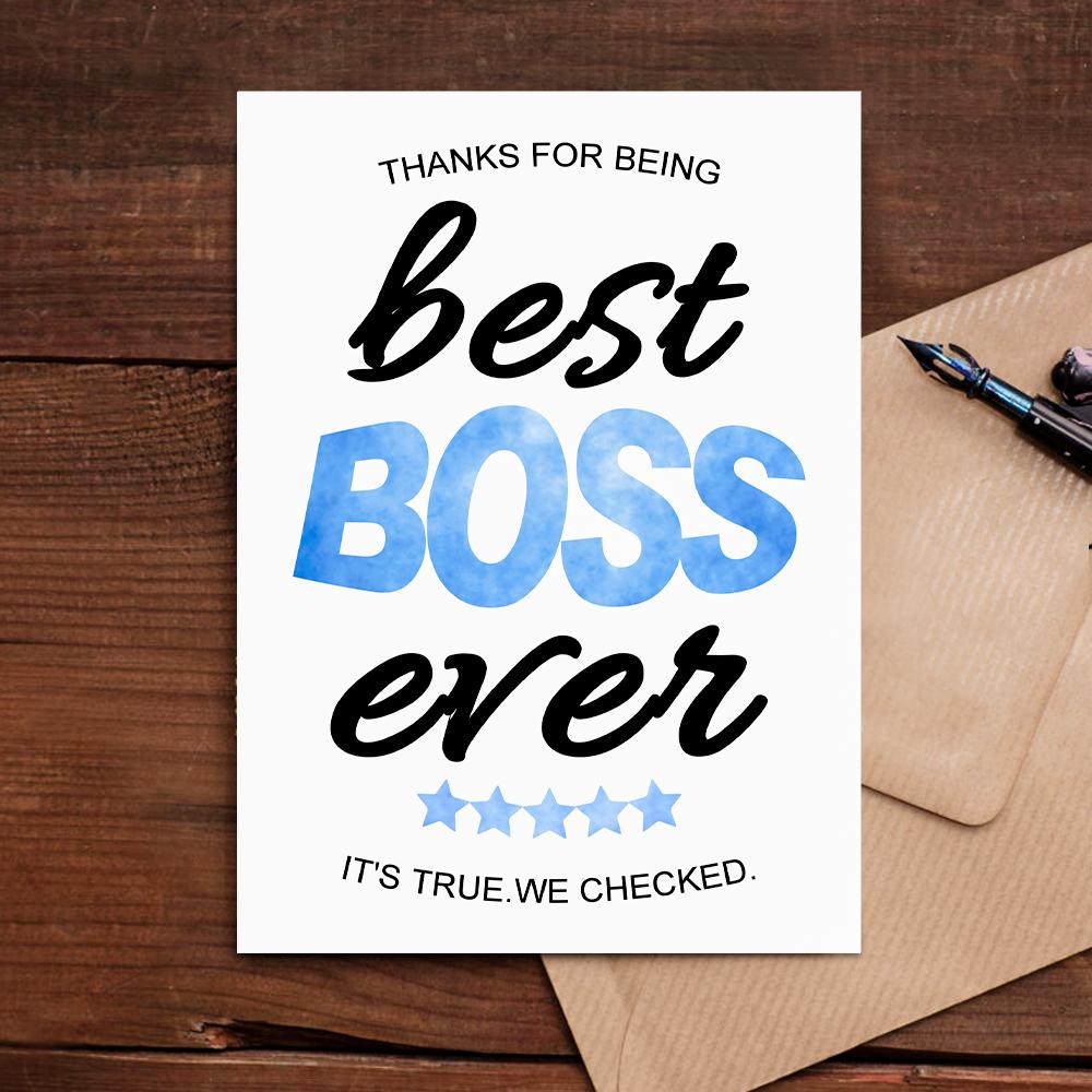 Best Boss Ever Gifts Card for Boss | Custom Bobble Heads AU