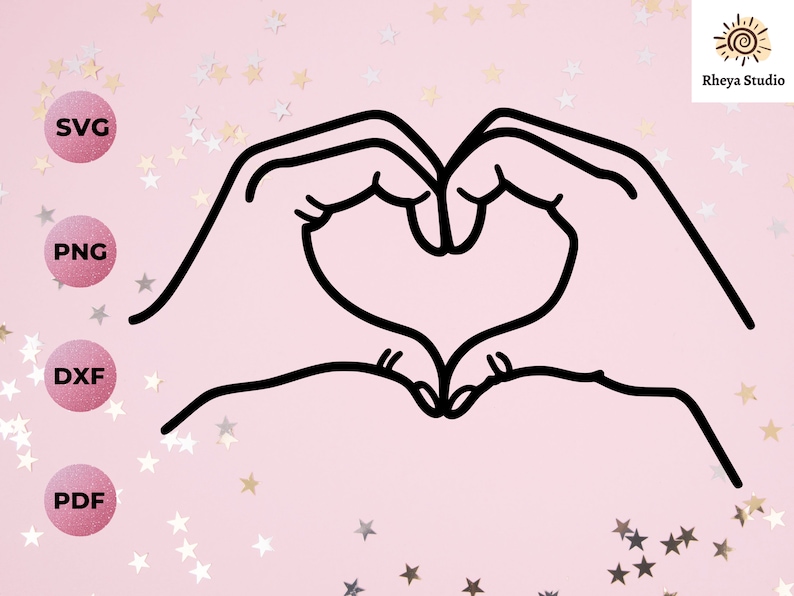 Hand Drawn Heart Svg, Heart Hands svg - Love Hands svg - Heart Sign svg ...