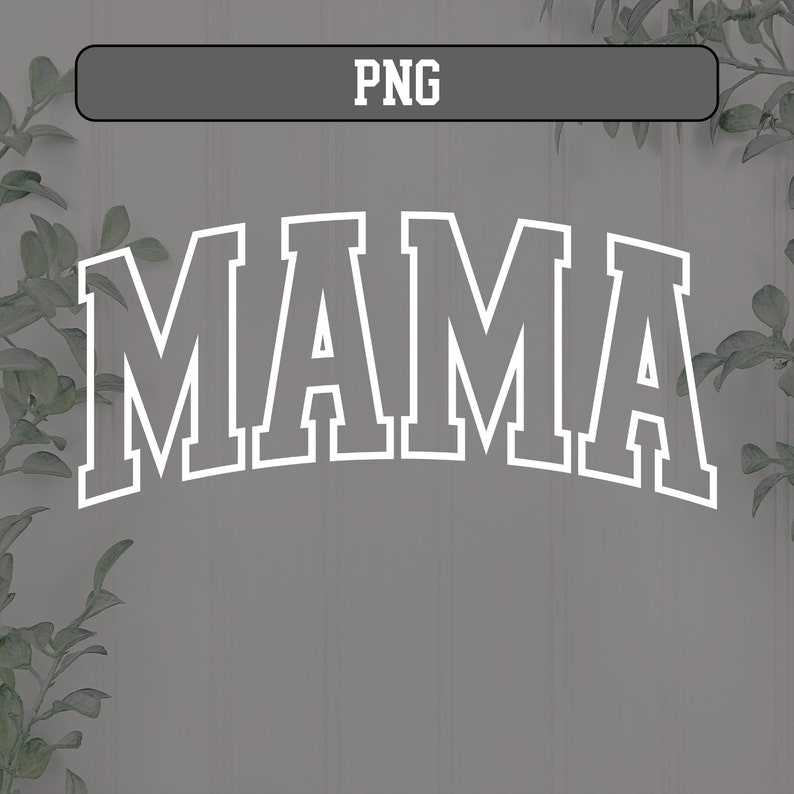 Mama Svg, Mama Varsity Arched Outline Svg | mamasvg.store