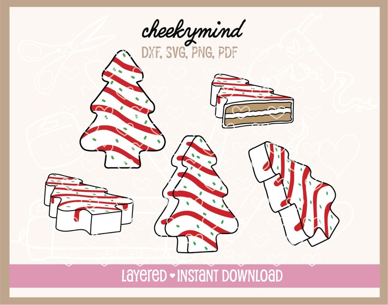 Little Debbie Christmas Tree Cake Svg, Christmas Snack Cakes Svg ...