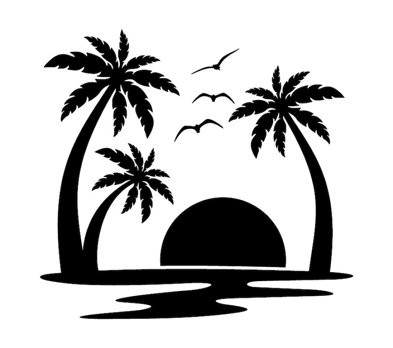 Palm Tree Svg Bundle, Palm Tree Silhouette | treesvg.com