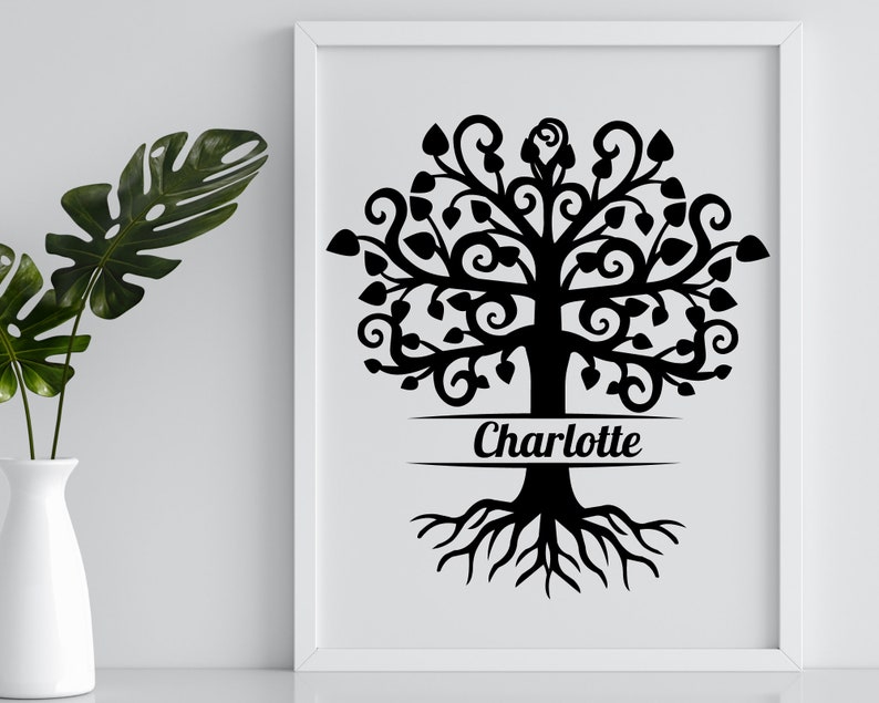 Tree Of Life Monogram Svg, Tree With Roots Svg Family Tree Svg ...