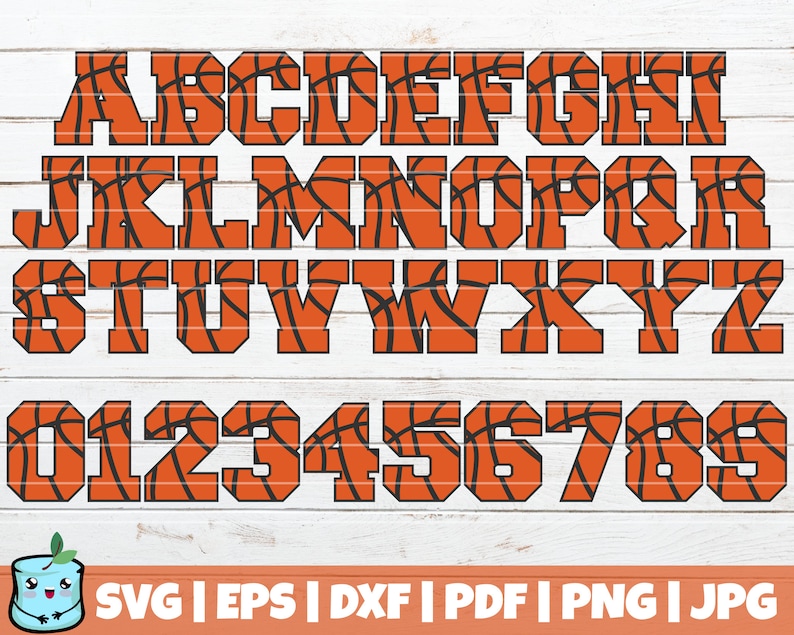Basketball SVG Letters and Numbers SVG Cut file | basketballsvg.com