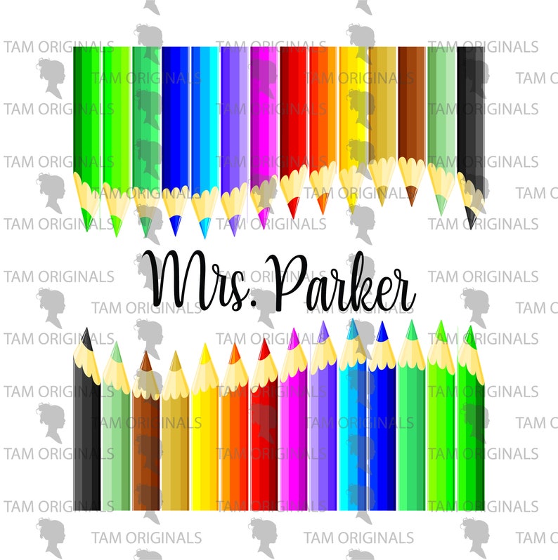 Colored Pencil Name SVG Unlimited Visualization Effects | pencilsvg.com