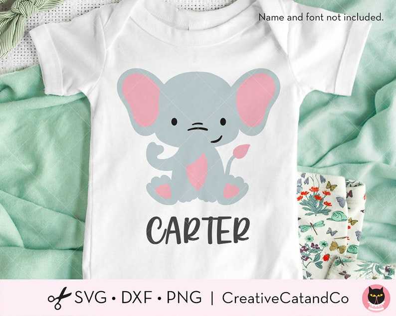Elephant Svg Boy And Girl Elephant With Bow Svg Cute Baby Elephant Svg ...