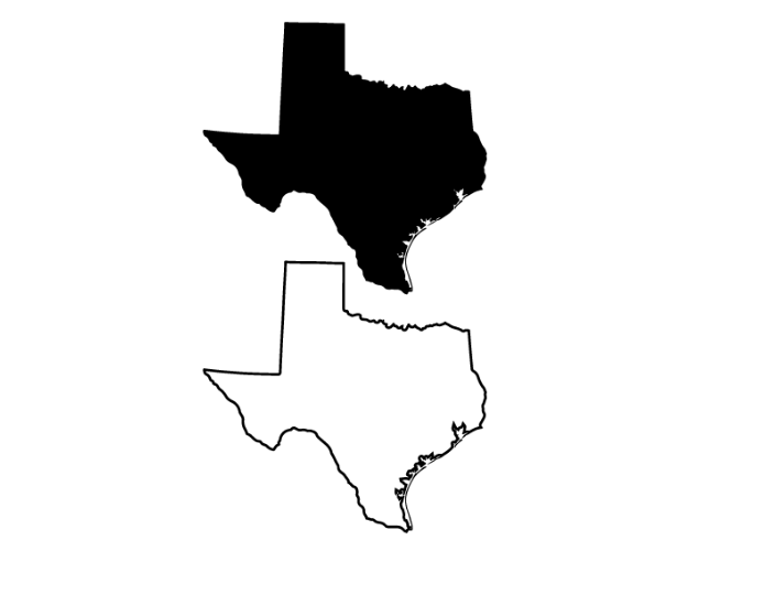 Texas Shape Outline Svg Unlimited Visualization Effects | texassvg.com